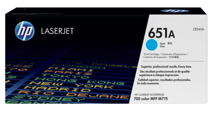 HP 651A Cyan Original LaserJet Toner Cartridge (CE341A) - Shop HP.com ...